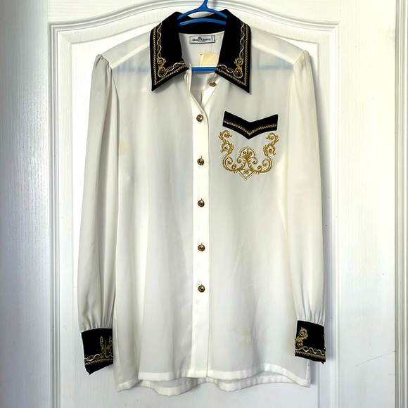 alan cherry | Tops | Nautical Blouse In Med | Poshmark